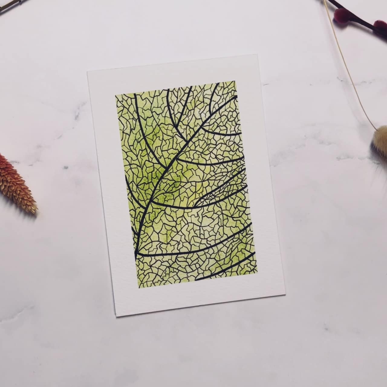 Mindful leaf pattern drawing exercise • The Creative Cooldown