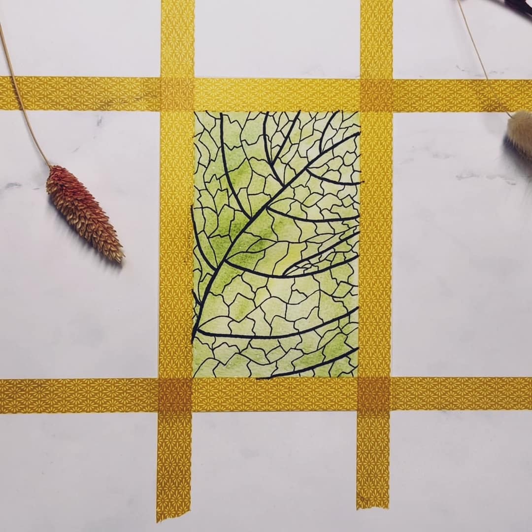 Mindful leaf pattern drawing exercise • The Creative Cooldown
