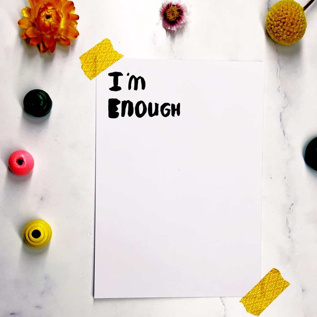 Drawing positive affirmations for stress relief • The Creative Cooldown