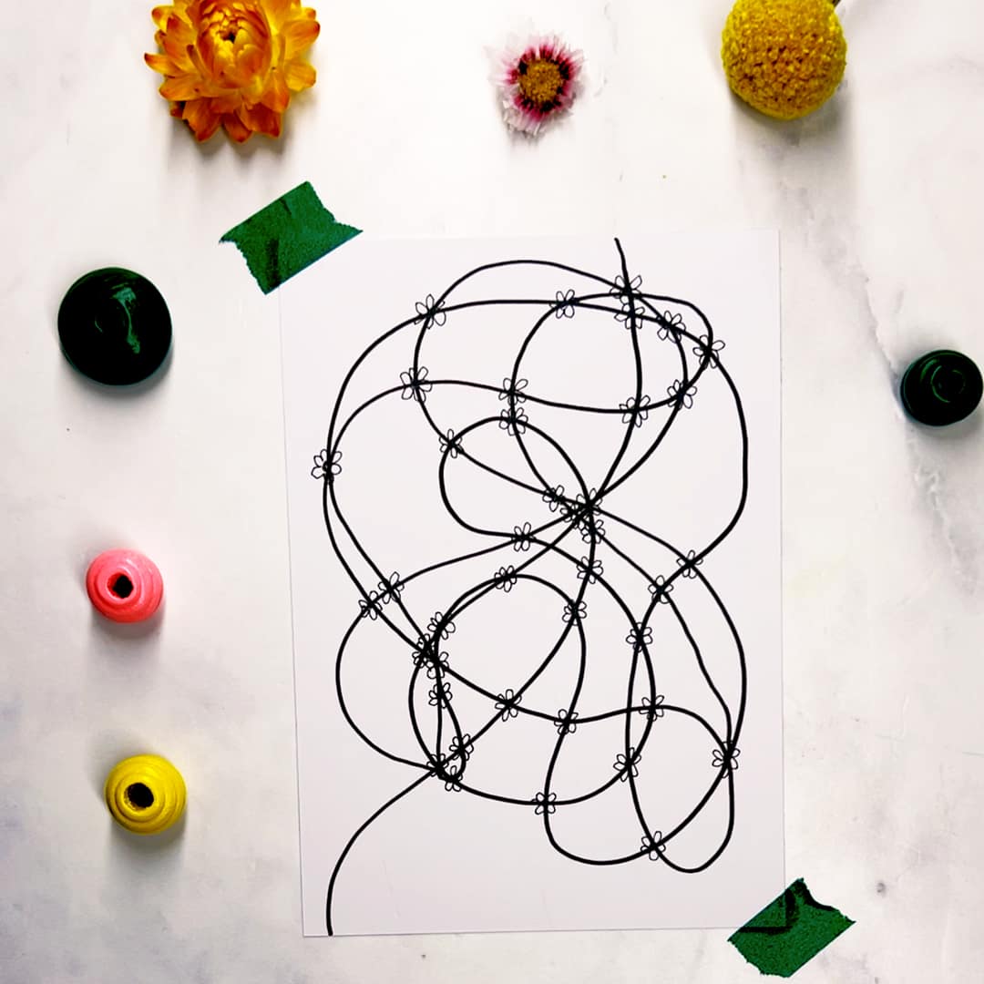 Unwind and Bloom: Create a Neurographic Flower Garland • The Creative ...