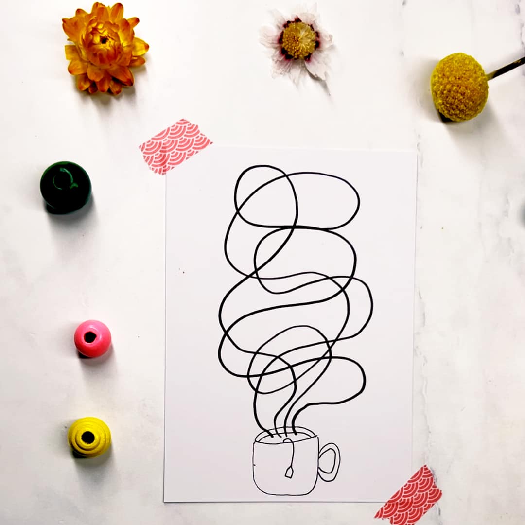 Cozy Cup of Soothing Neurographic Drawing • The Creative Cooldown
