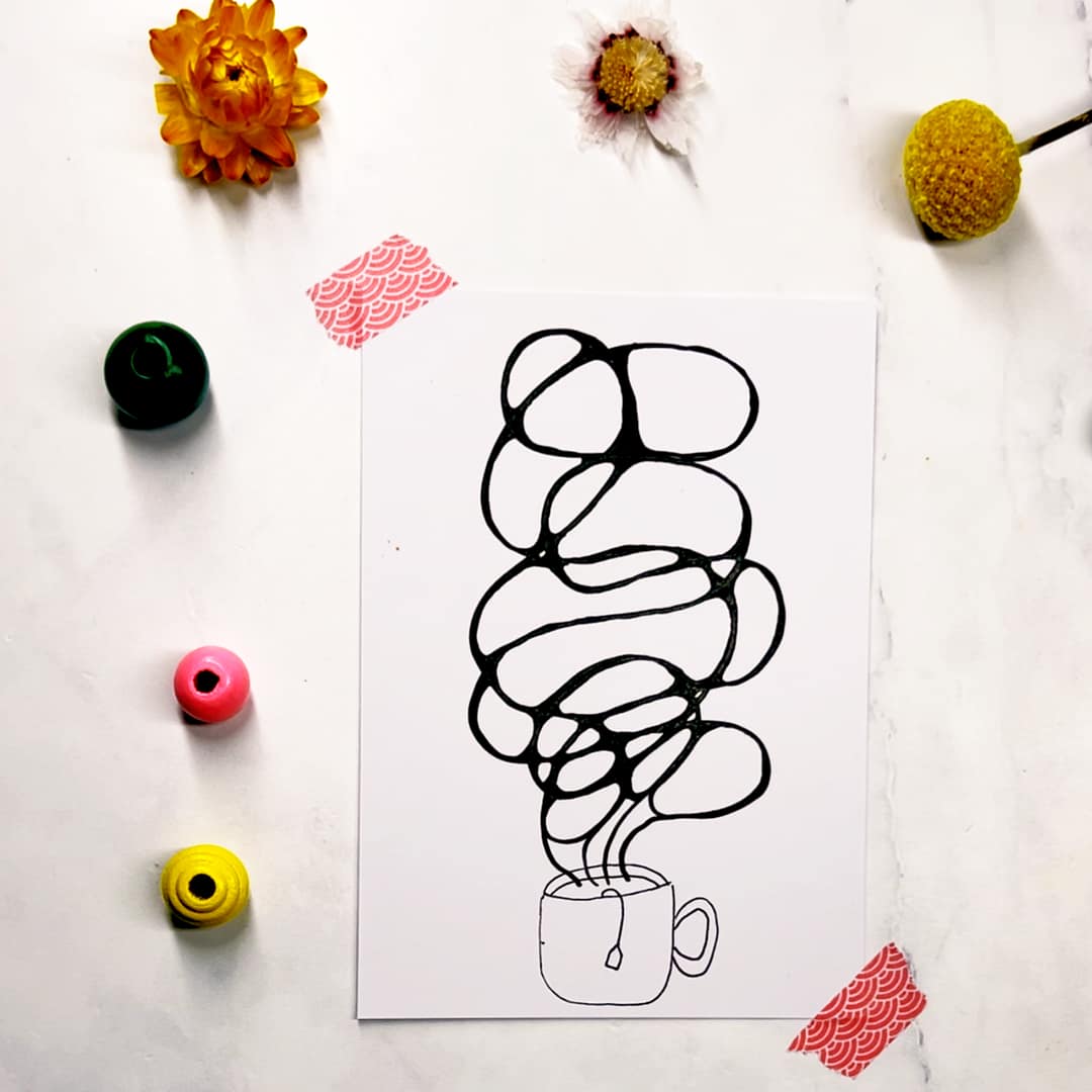 Cozy Cup of Soothing Neurographic Drawing • The Creative Cooldown