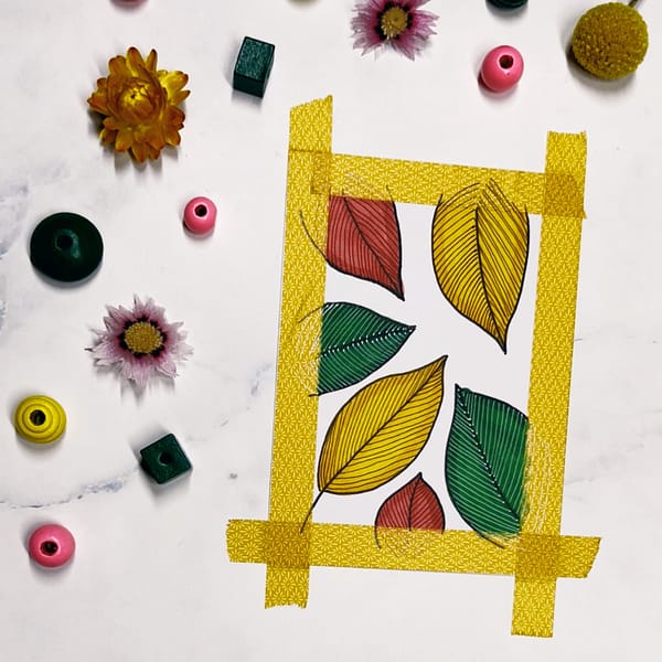 Mindful leaves and lines exercise • The Creative Cooldown