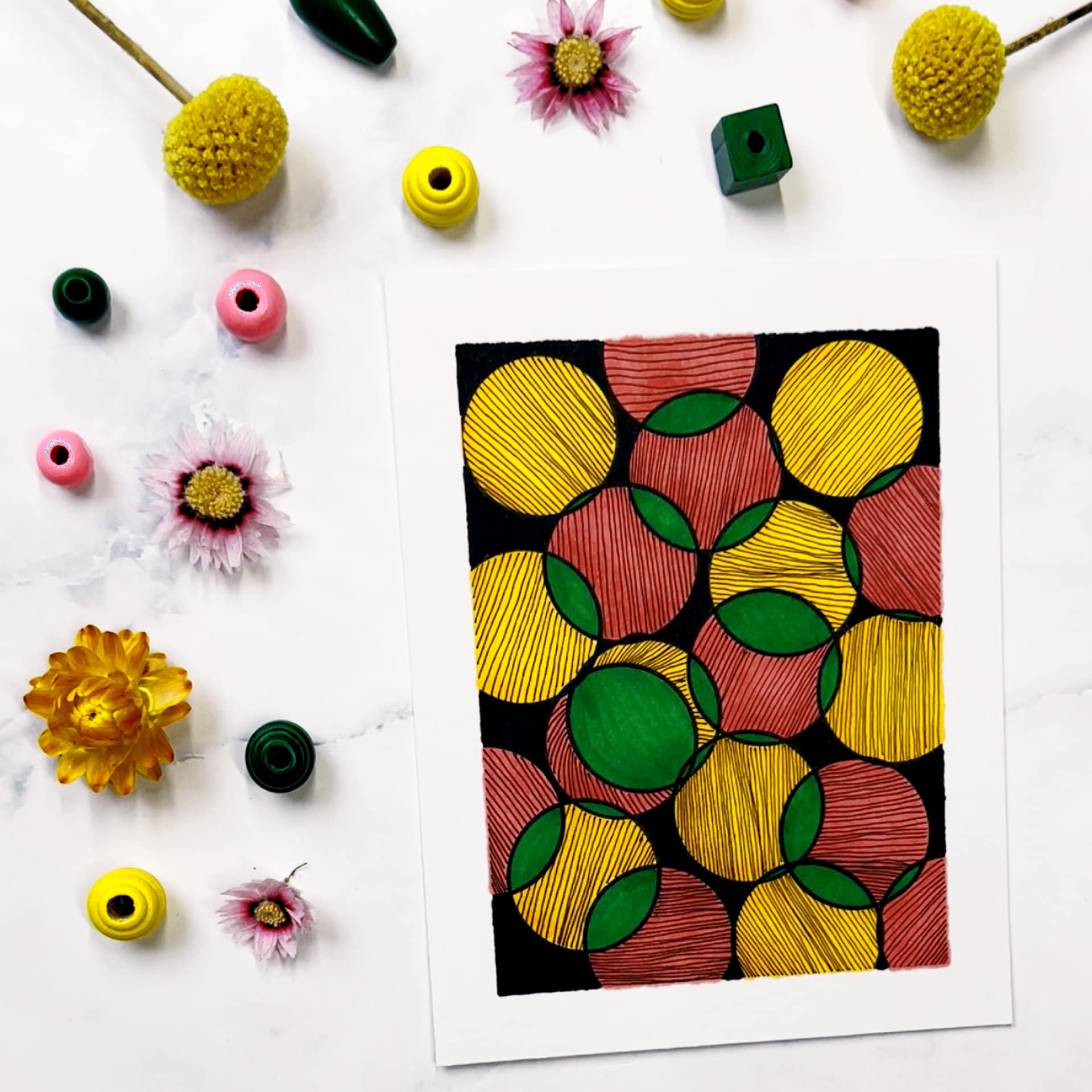 Mindful colors and lines exercise • The Creative Cooldown