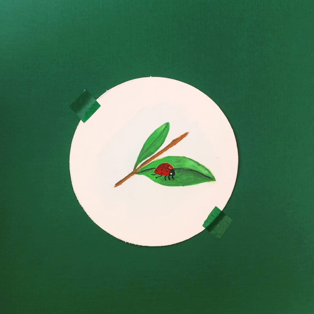 Simple ladybug with gouache exercise • The Creative Cooldown