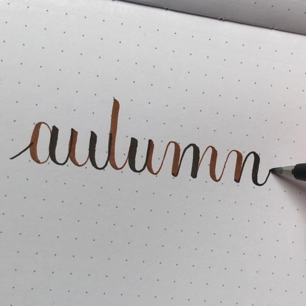 Calligraphy autumn exercise • The Creative Cooldown