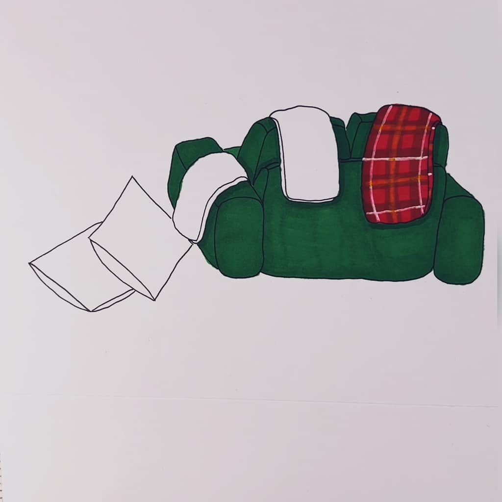 Mindful plaid pattern drawing exercise • The Creative Cooldown