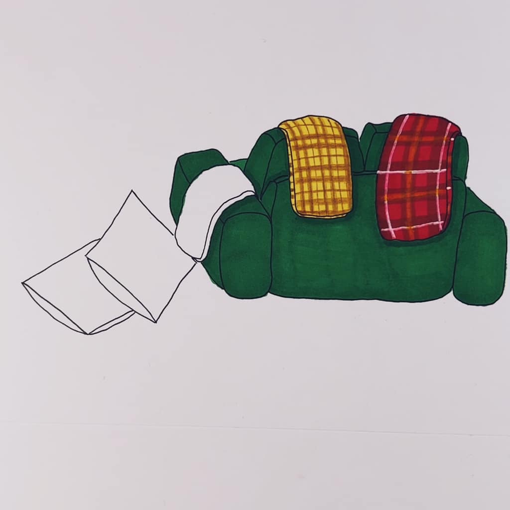 Mindful plaid pattern drawing exercise • The Creative Cooldown