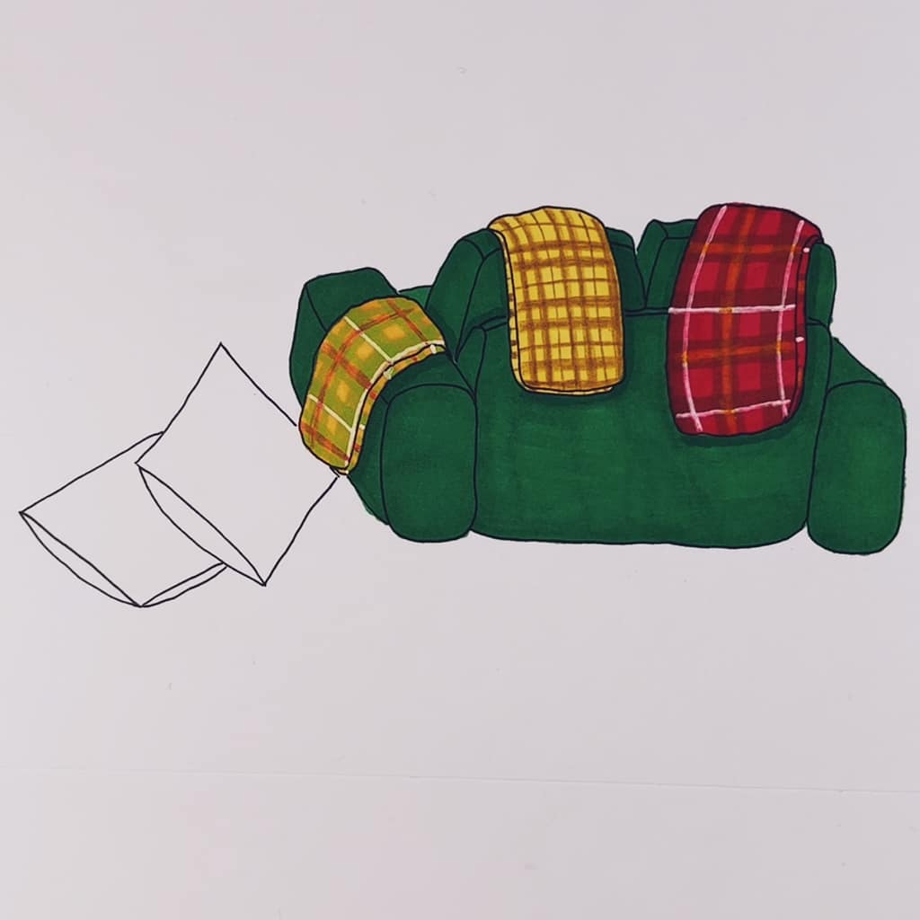 Mindful plaid pattern drawing exercise • The Creative Cooldown