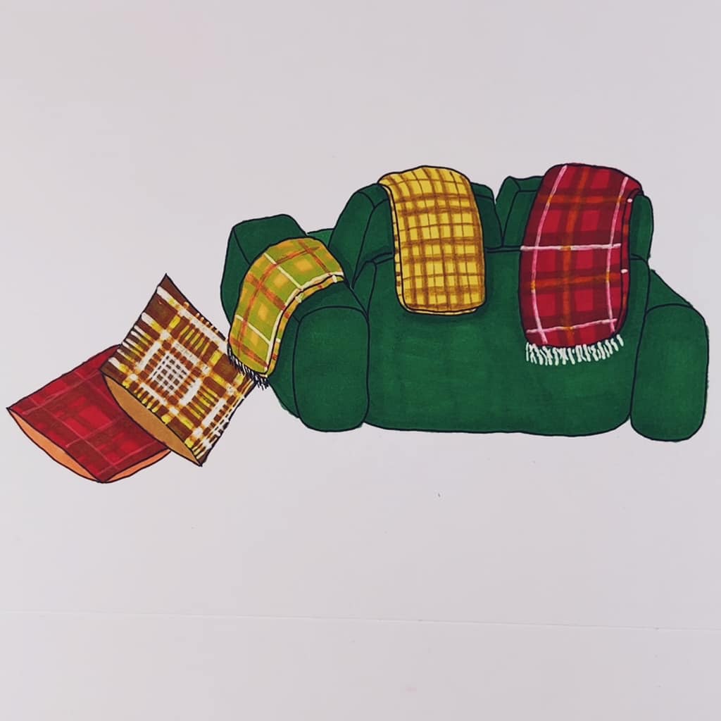 Mindful plaid pattern drawing exercise • The Creative Cooldown