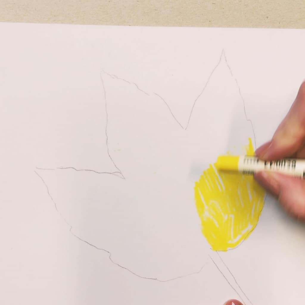 Mindful leaf drawing exercise • The Creative Cooldown