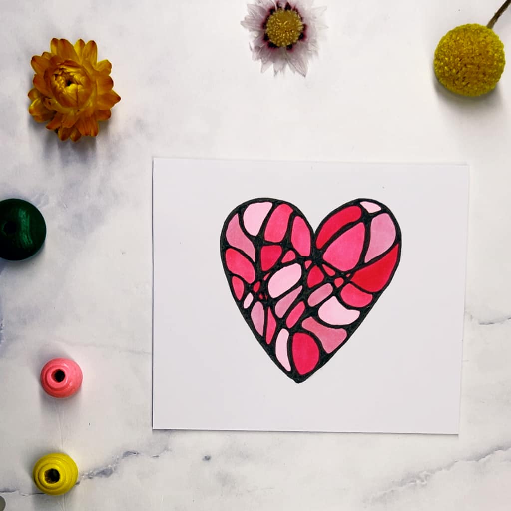 Valentine's creativity: neurographic heart drawing • The Creative Cooldown