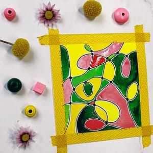 Mindful neurographic watercolor exercise • The Creative Cooldown