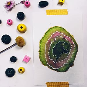 Mindful agate stone drawing exercise • The Creative Cooldown