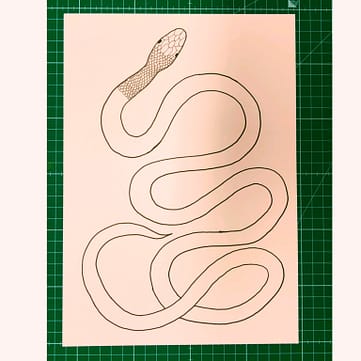 how to draw snake pattern