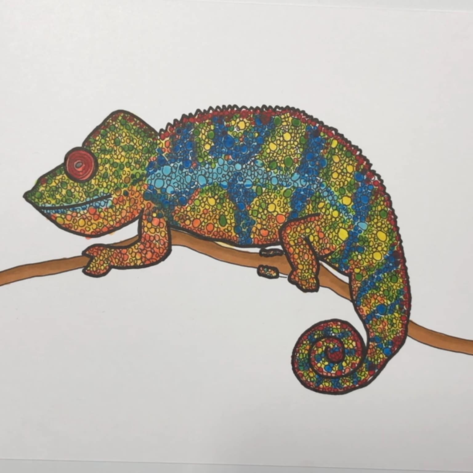 Mindful chameleon pattern exercise • The Creative Cooldown