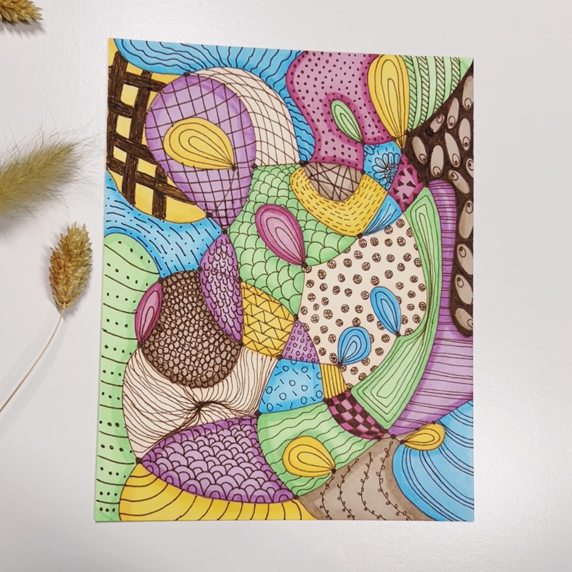 Mindful neurographic drawing exercise • The Creative Cooldown