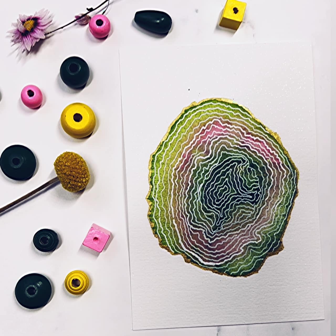 Mindful agate stone drawing exercise • The Creative Cooldown